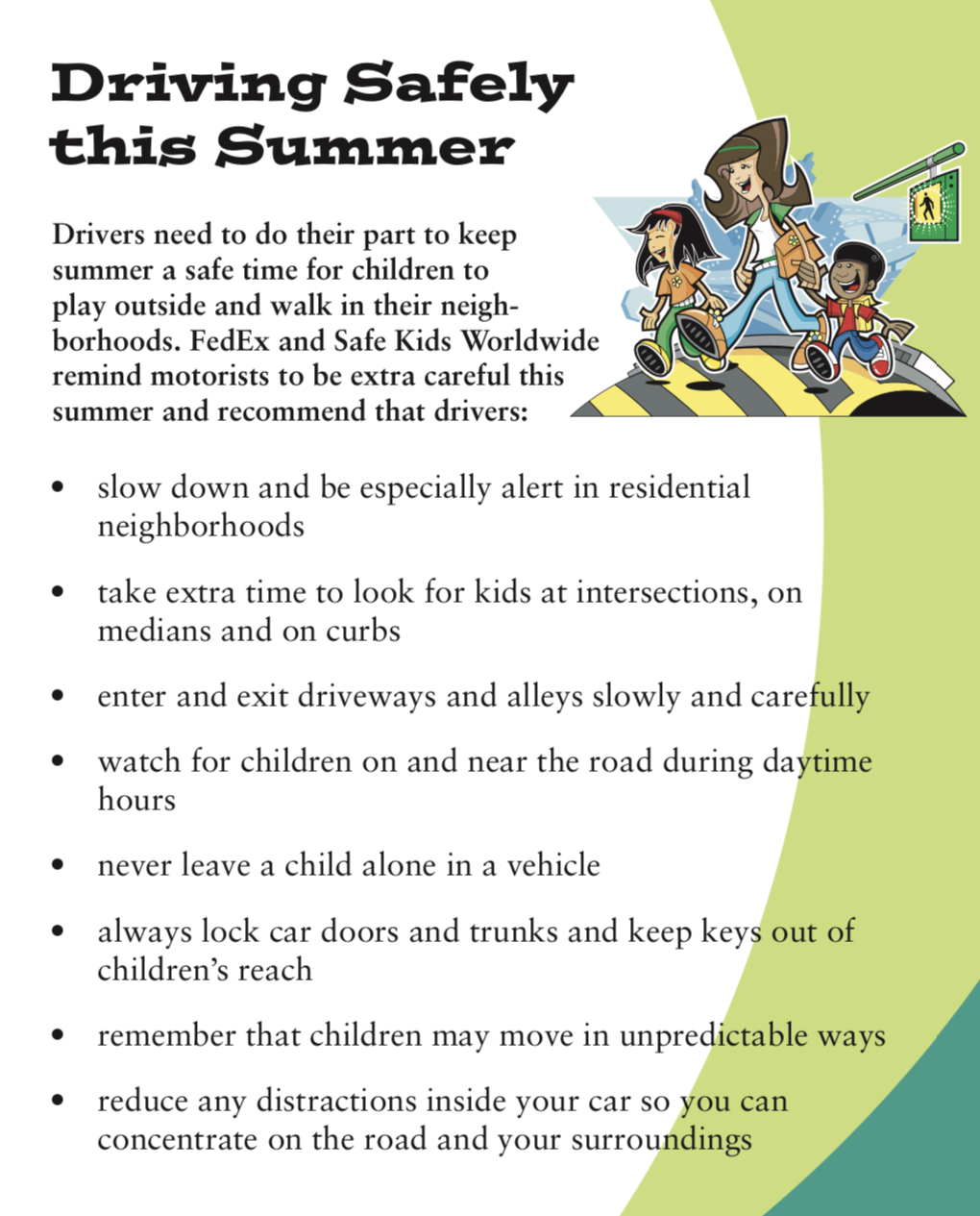 Summer Safety Tips! - Township of Washington